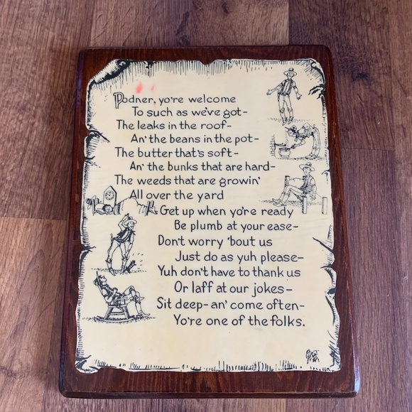 Vintage | Art | 951 Western Cowboy Poem | Poshmark